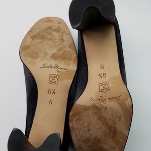 Sesto Meucci | Shoes | Sesto Meucci Black Fabric Mirrored Heels 6 2 N ...